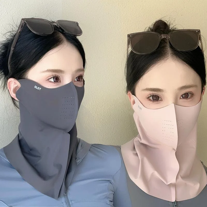 Women-Summer-UV-Protection-Neck-Scarf-Ice-Silk-Face-Mask-Cover-Outdoor ...