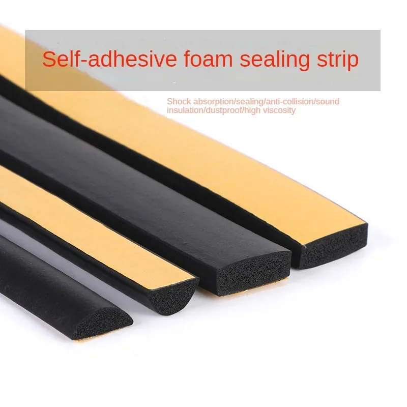 Rubber Self Adhesive Sponge Seal Strip EVA Black Foam Strong Single ...