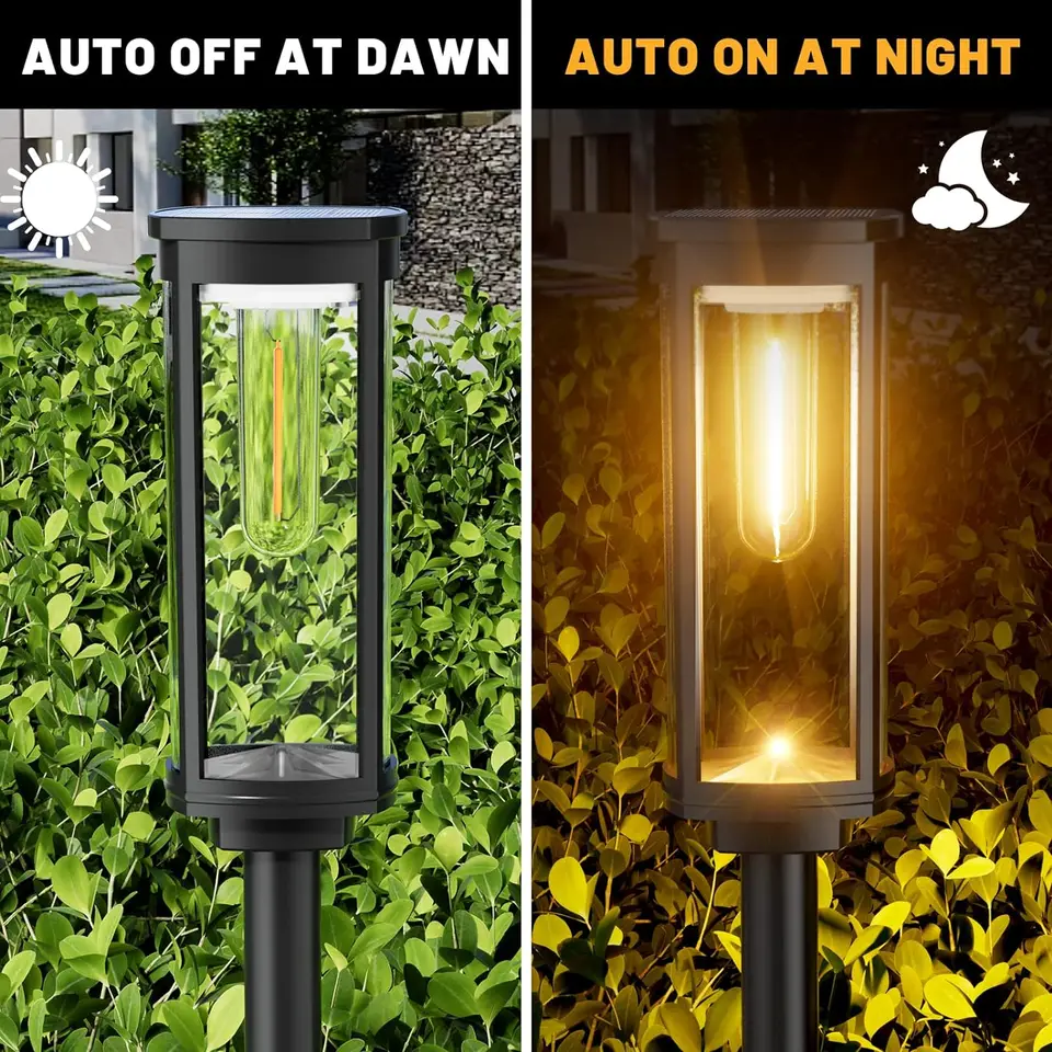 Solar Lamp Post AZX Royal Court Style Outdoor Garden Led Lantern Garden ...