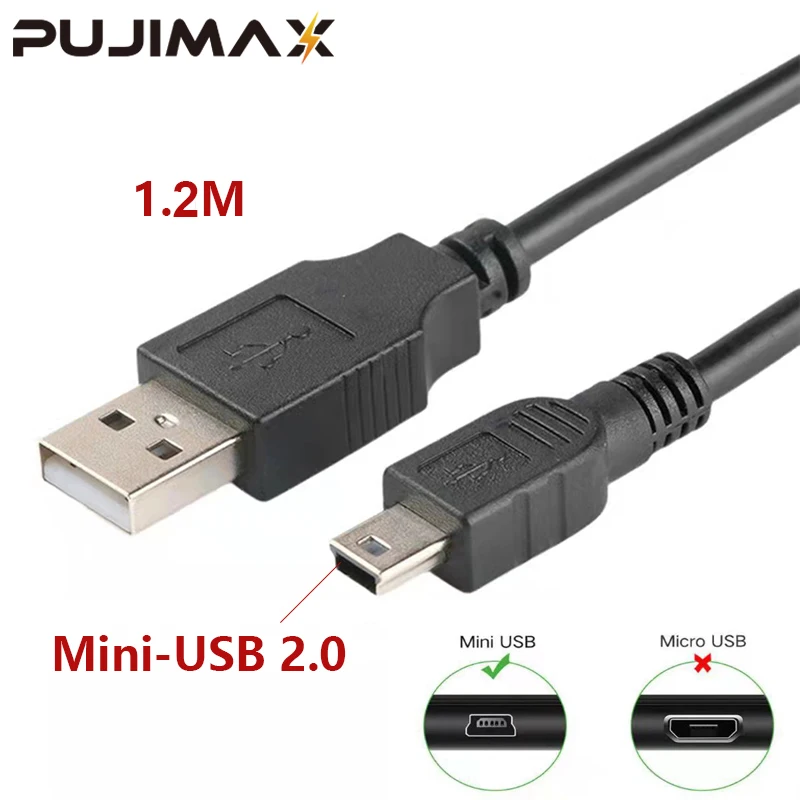 Pujimax Mini Usb Cable 5 Pin Usb B 2.0 1.2m Data Cable Charging For ...