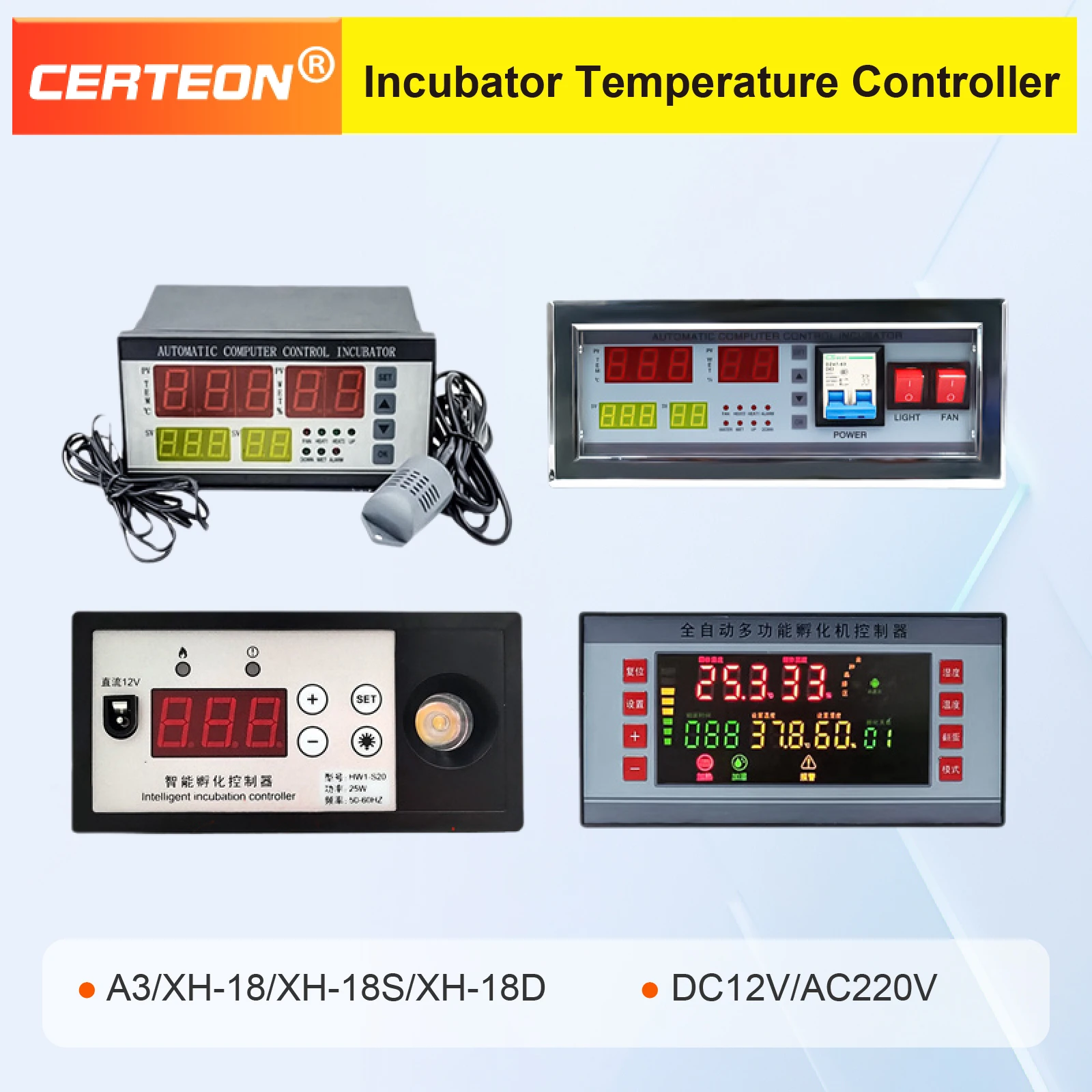 XM-18 Digital Egg Incubator Controller Thermostat Automatic Temperature ...