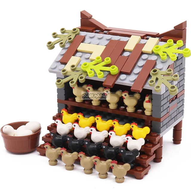 Marumine 173PCS Chicken MOC Farm Building Blocks Parts 95342 DIY ...