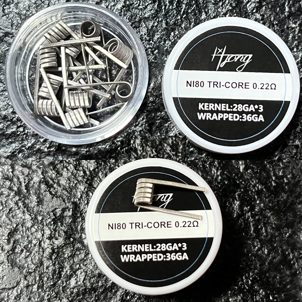 ZHISHUO NI80 Alien Clapton Coil Flat Twisted Fused Clapton Quad Tiger ...