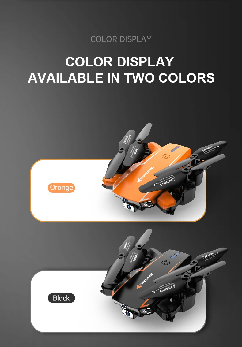 Orange-4K-DualC-3B-KBDFA New R2S Drone 6K-4K Professional Foldable ...