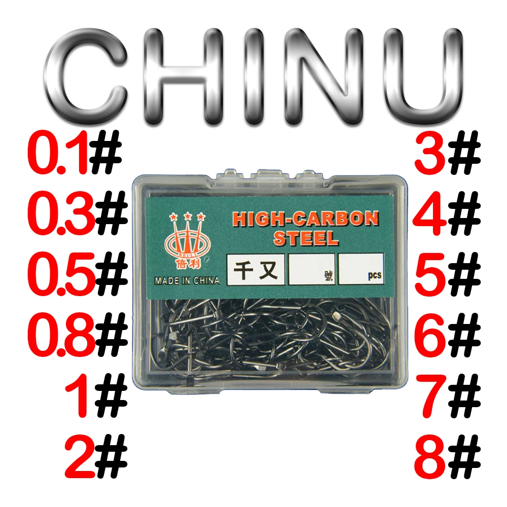 70-100 boxed CHINU fish hook with crooked mouth barbed fishing sharp ...
