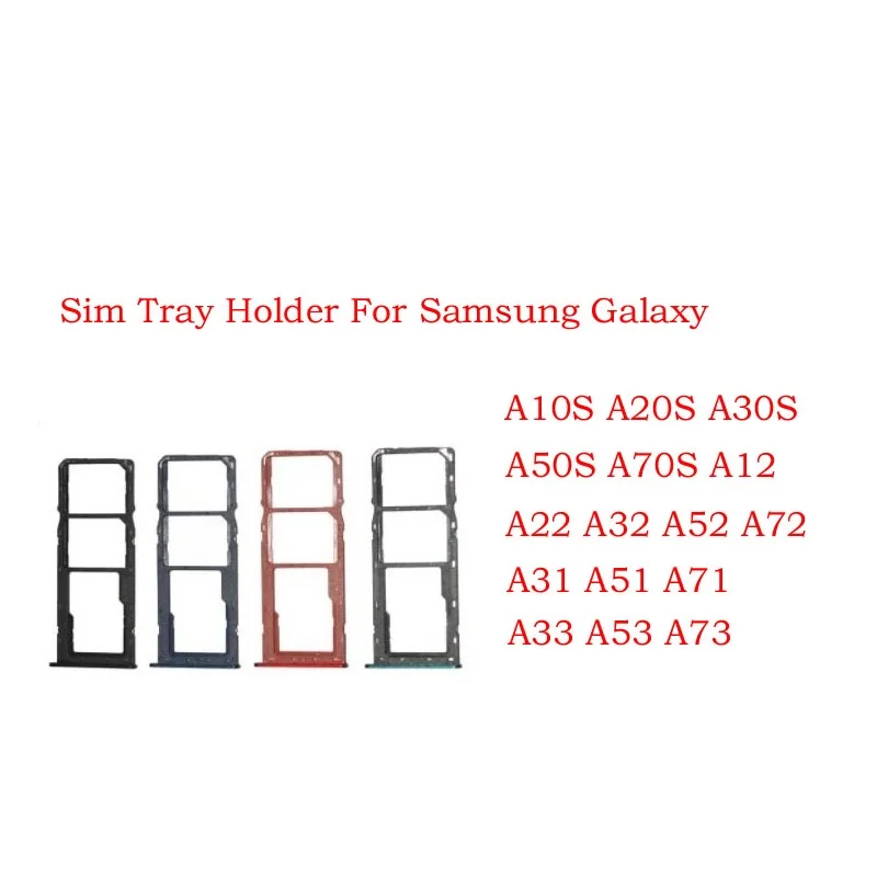 50pcs Sim Card Tray SD Reader Holder For Samsung Galaxy A10S A20S A30S ...