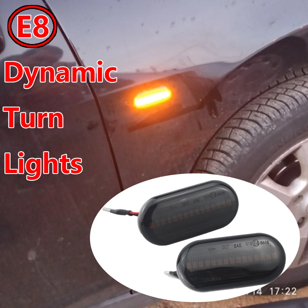 2x-Led-Dynamic-Turn-Signal-Lights-Side-Marker-For-Renault-Clio-Trafic ...