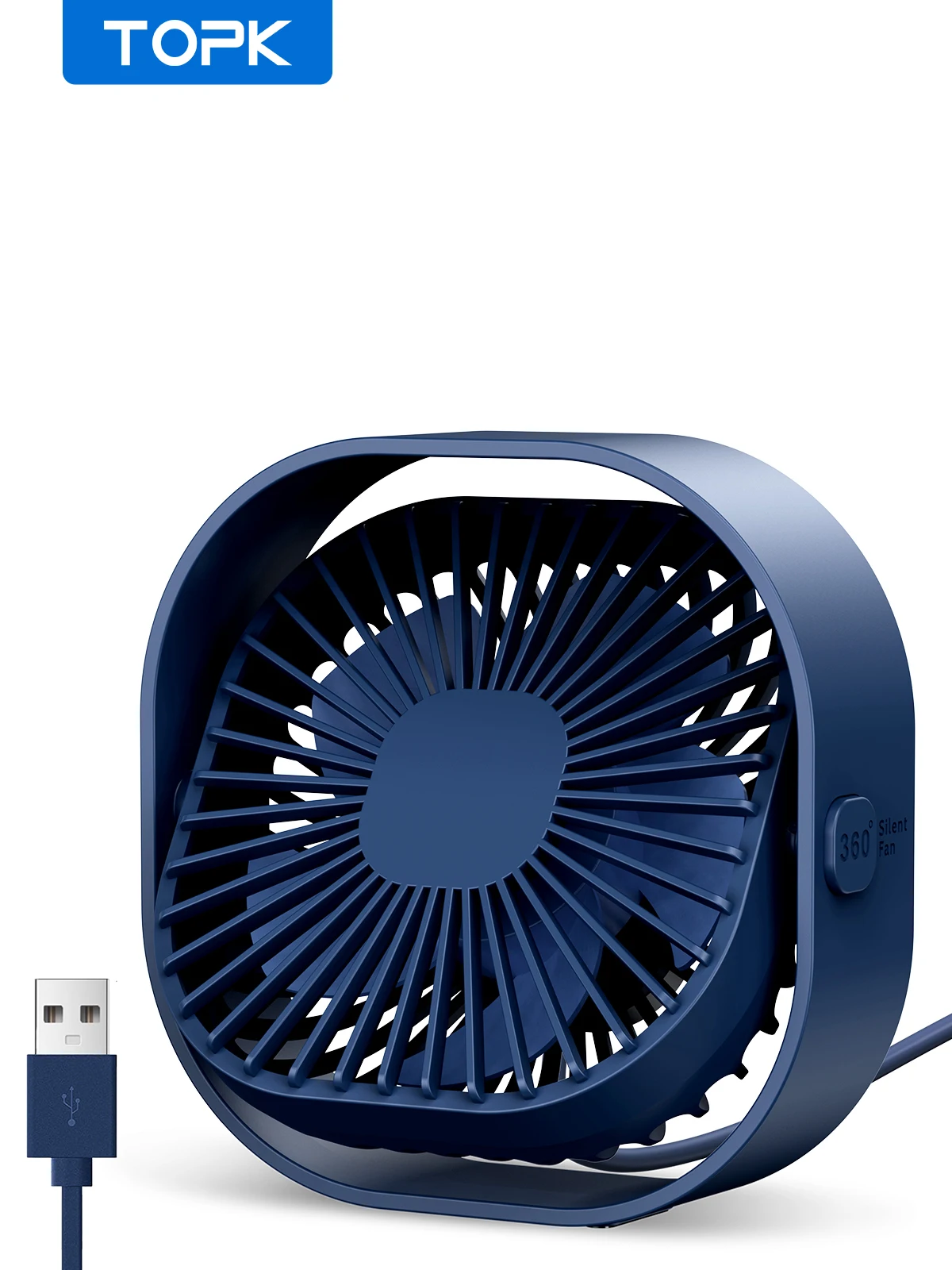 TOPK-Desk-Fan-USB-Desk-Fan-Mini-Fan-Quiet-Operation-360-Rotatable-Head ...