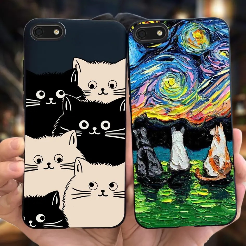 Case For Huawei Y5 2018 Case Y5 Lite 2018 DRA-LX5 Silicone Cover Cute ...