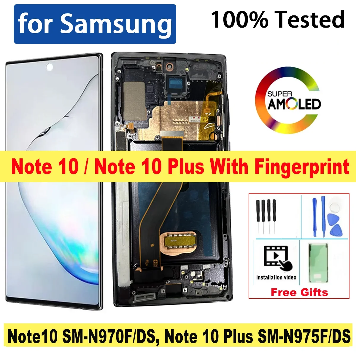 Super-AMOLED-With-Frame-For-Samsung-Galaxy-Note-10-Plus-N975F-Display ...