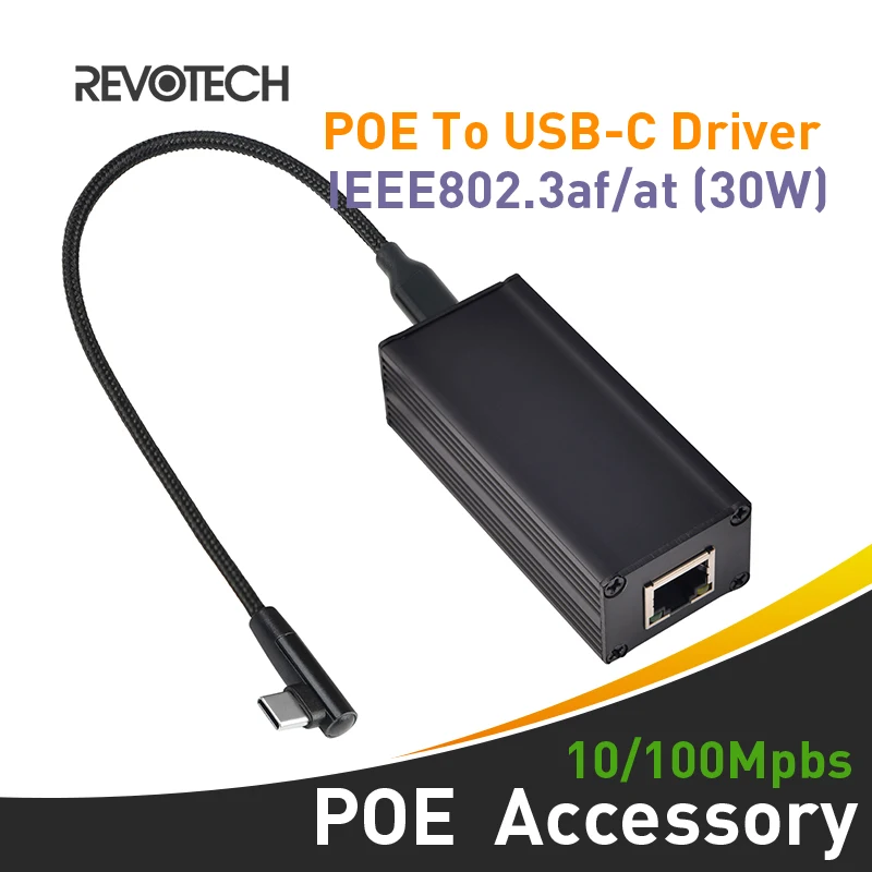 REVOTECH-PoE-to-USB-C-Driver-PoE-to-TypeC-Adapter-Converter-Power ...