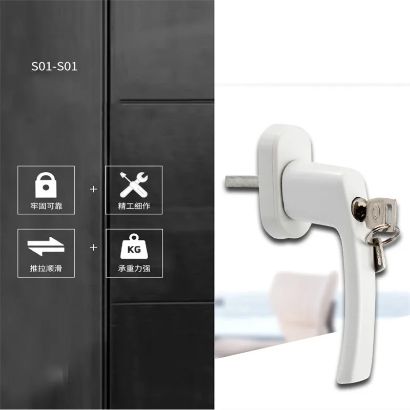 Vintage Upvc Window Replacement Round Handle Lock With Key Aluminum ...