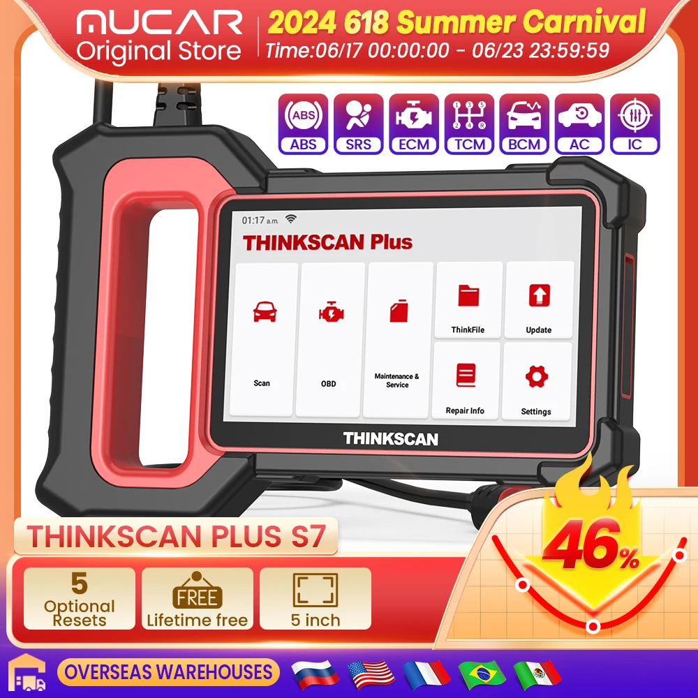 Thinkscan-Plus-S7-S4-S6-OBD2-Car-Diagnostic-Tools-ABS-SRS-ECM-TCM-BCM ...