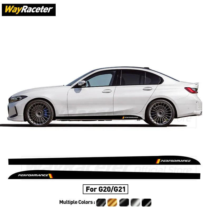 2-Pcs-M-Performance-Decal-Door-Side-Stripe-Skirt-Sticker-For-BMW-3 ...