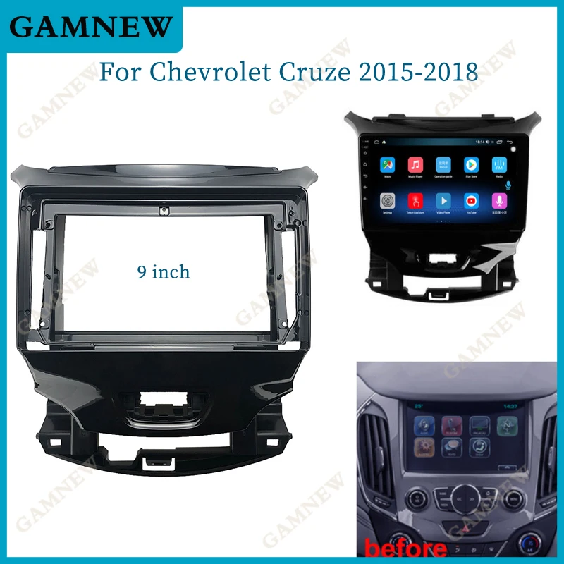 9-Inch-Car-Frame-Fascia-Adapter-For-Chevrolet-Cruze-2015-2018-Android ...