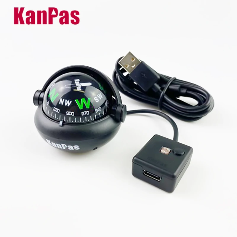 KANPAS-automatic-LED-light-car-compass-Dashboard-compass-ball-boat ...
