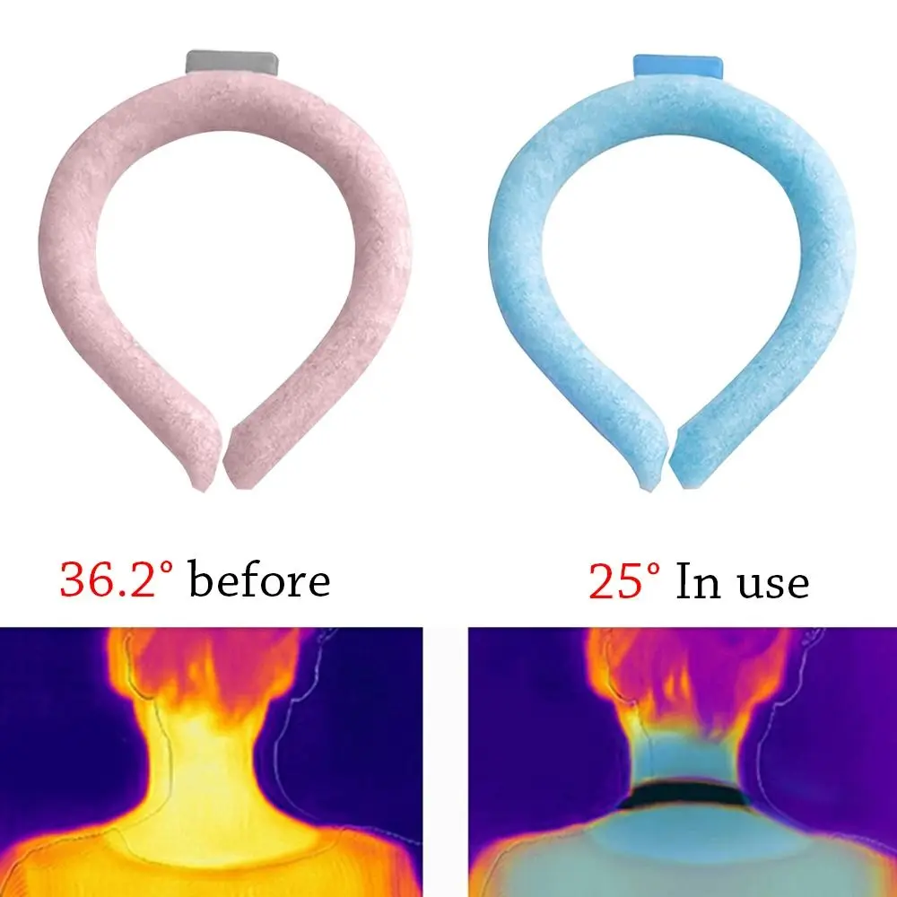 Sports Reusable Summer Freeze Cold Collar Cooling Neck Wraps Ring Cool ...