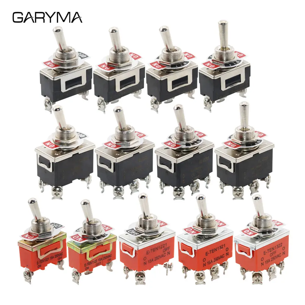 12mm Auto Toggle Latching Rocker Power Switch 2/3 Position ON OFF ON ON ...