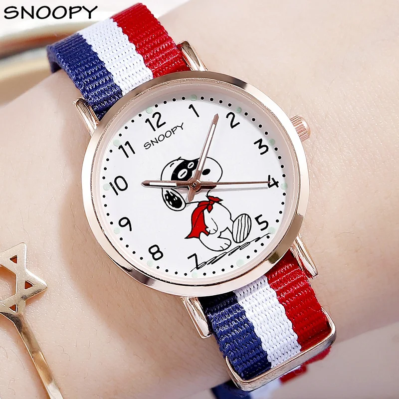 Snoopy Kids Quartz Watch Cartoon детские часы для девочек Ultra-light ...
