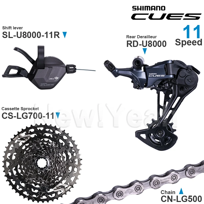 SHIMANO-Cogs 11 Speed Groupset, Peças Originais, SL-U8000-11R, RD-U8000 ...