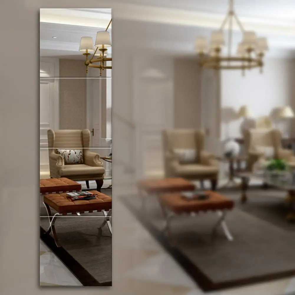 Rectangle Self Adhesive Mirror Sheets Flexible Non Glass Mirrors ...