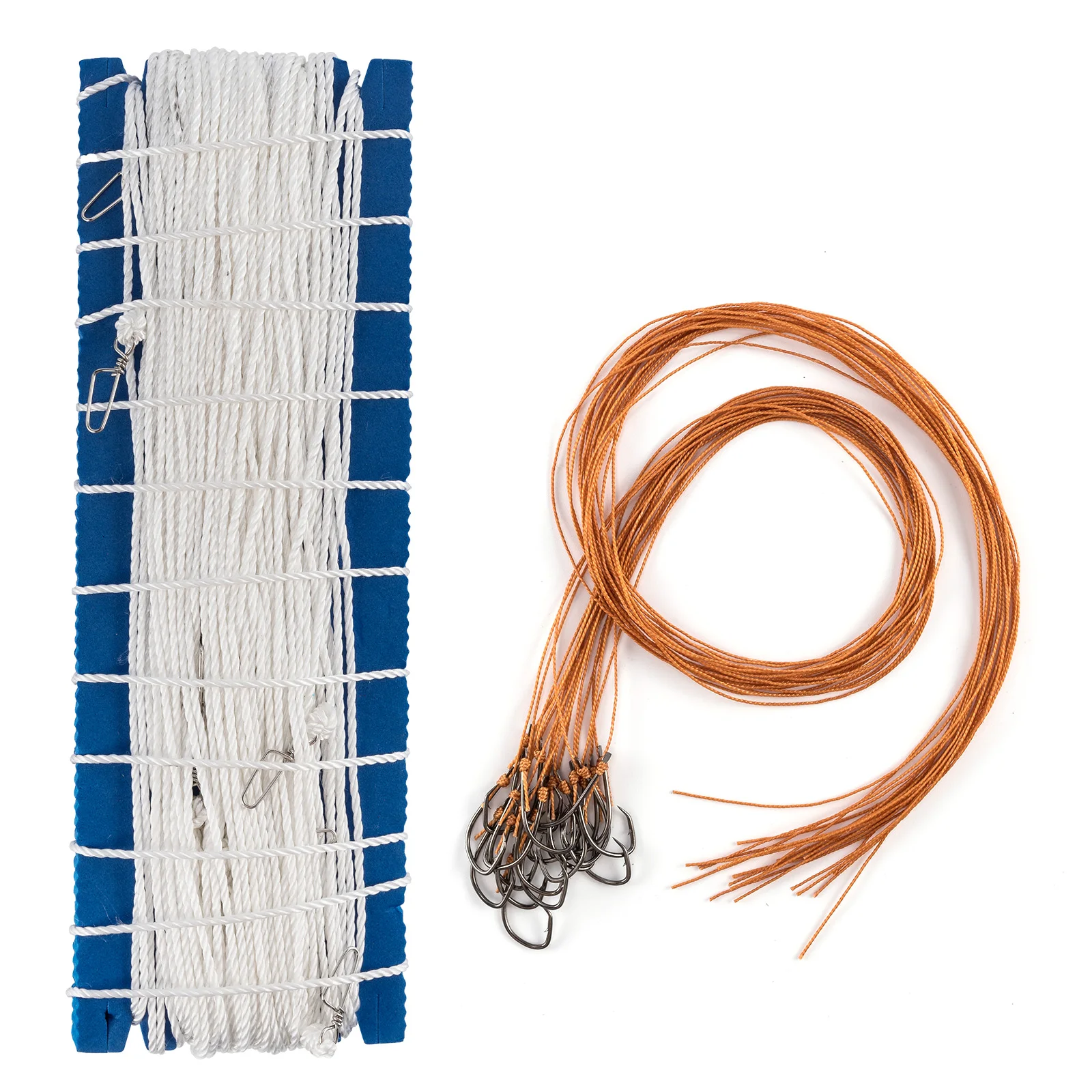 30-90M-Portable-Trotline-Fishing-Set-up-Twine-Pre-rigged-Snaps-Leader ...