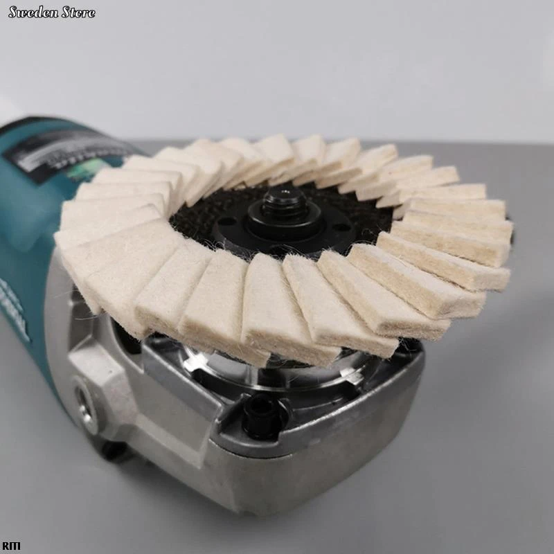 1PC 125mm Polishing Wheels 5inch Flap Felt Louver Disc Angle Grinder ...