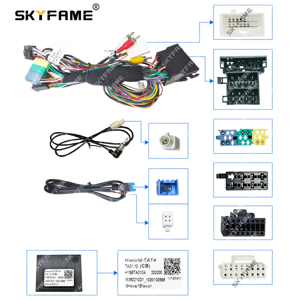 SKYFAME-Car-16pin-Wiring-Harness-Adapter-Canbus-Box-Decoder-Android ...