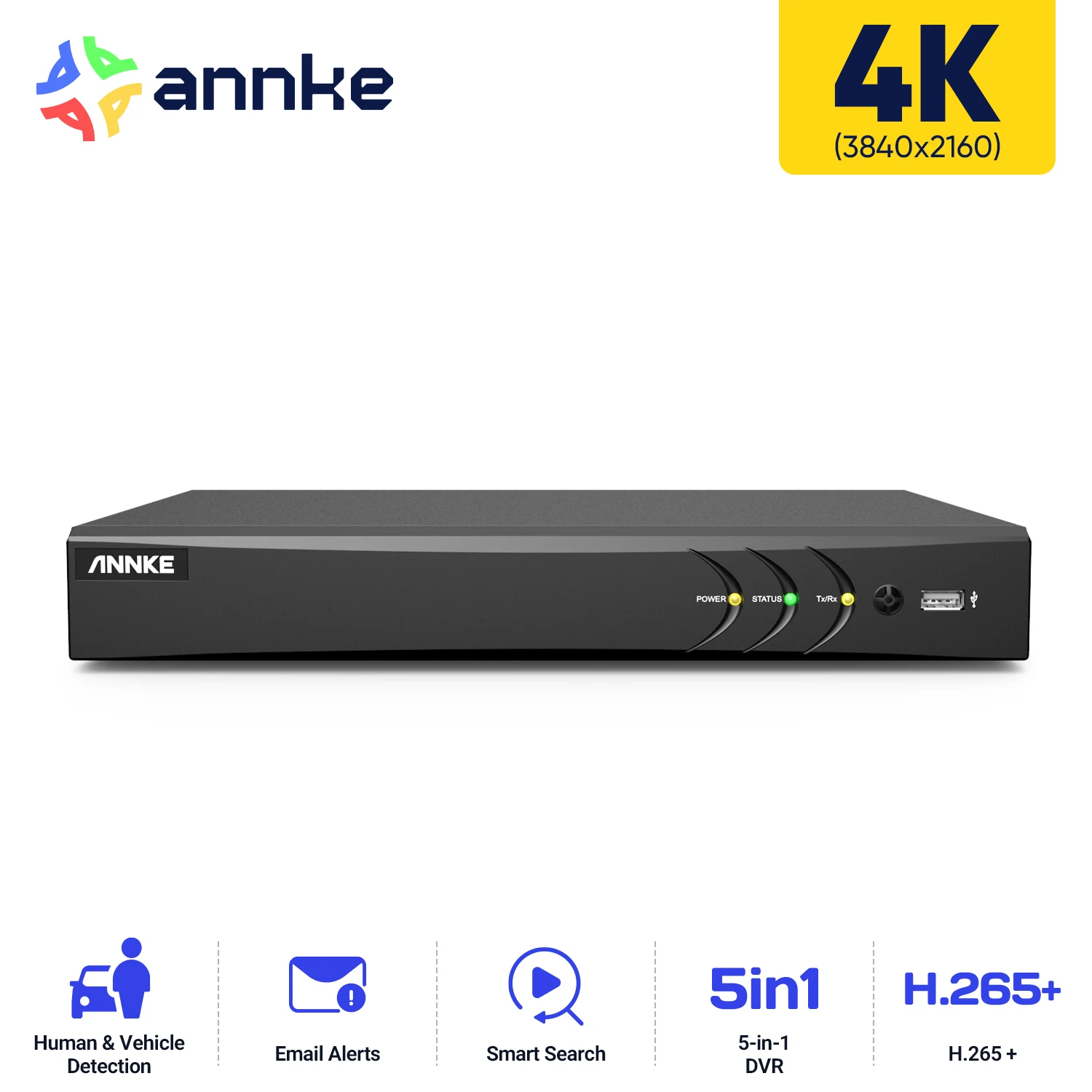 ANNKE 5 en 1 4K 8MP AHD DVR CCTV 8CH 1080P 2MP 4MP 5MP sécurité hybride ...