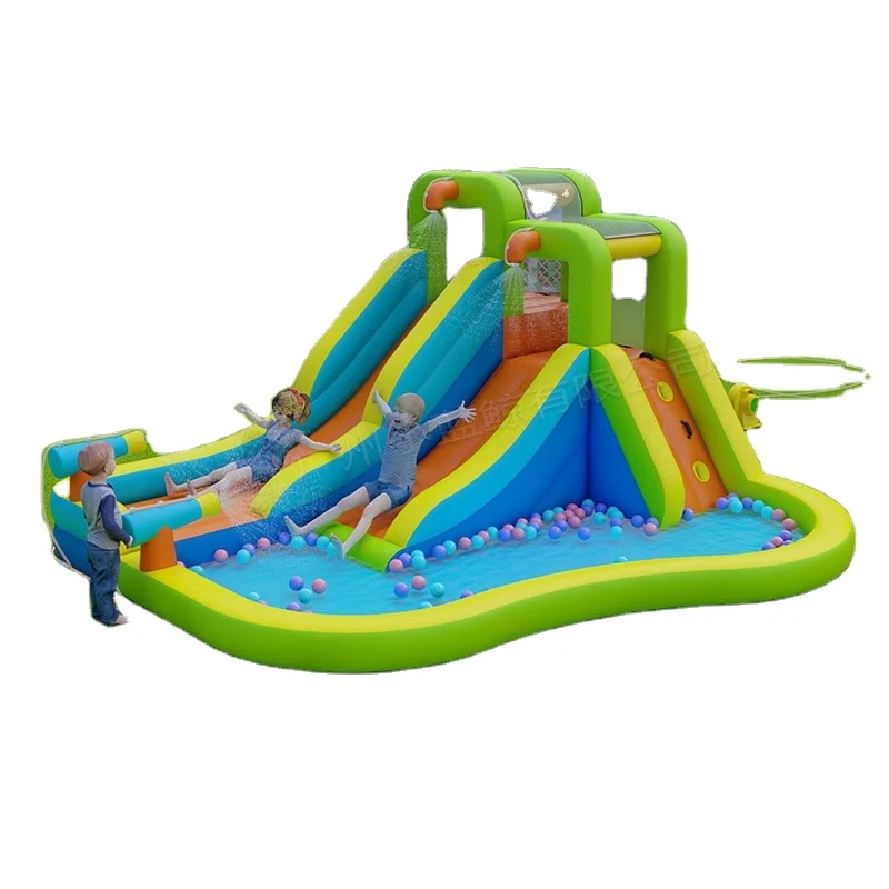 Tobog-n-de-agua-inflable-para-ni-os-trampol-n-Oxford-combinaci-n-de ...