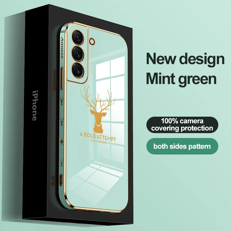 Luxury-6D-Square-Plating-Deer-Head-Phone-Case-For-Samsung-Galaxy-S21 ...