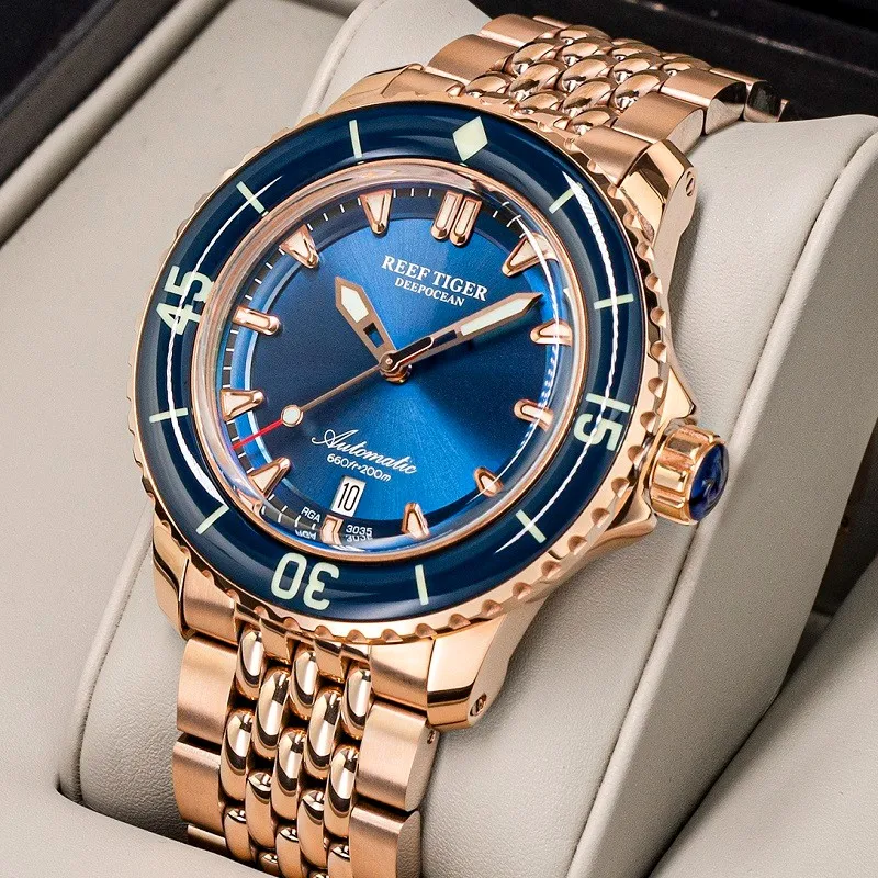 Reef Tiger For Men Watch Dive Date Luminous Automatic Business ...