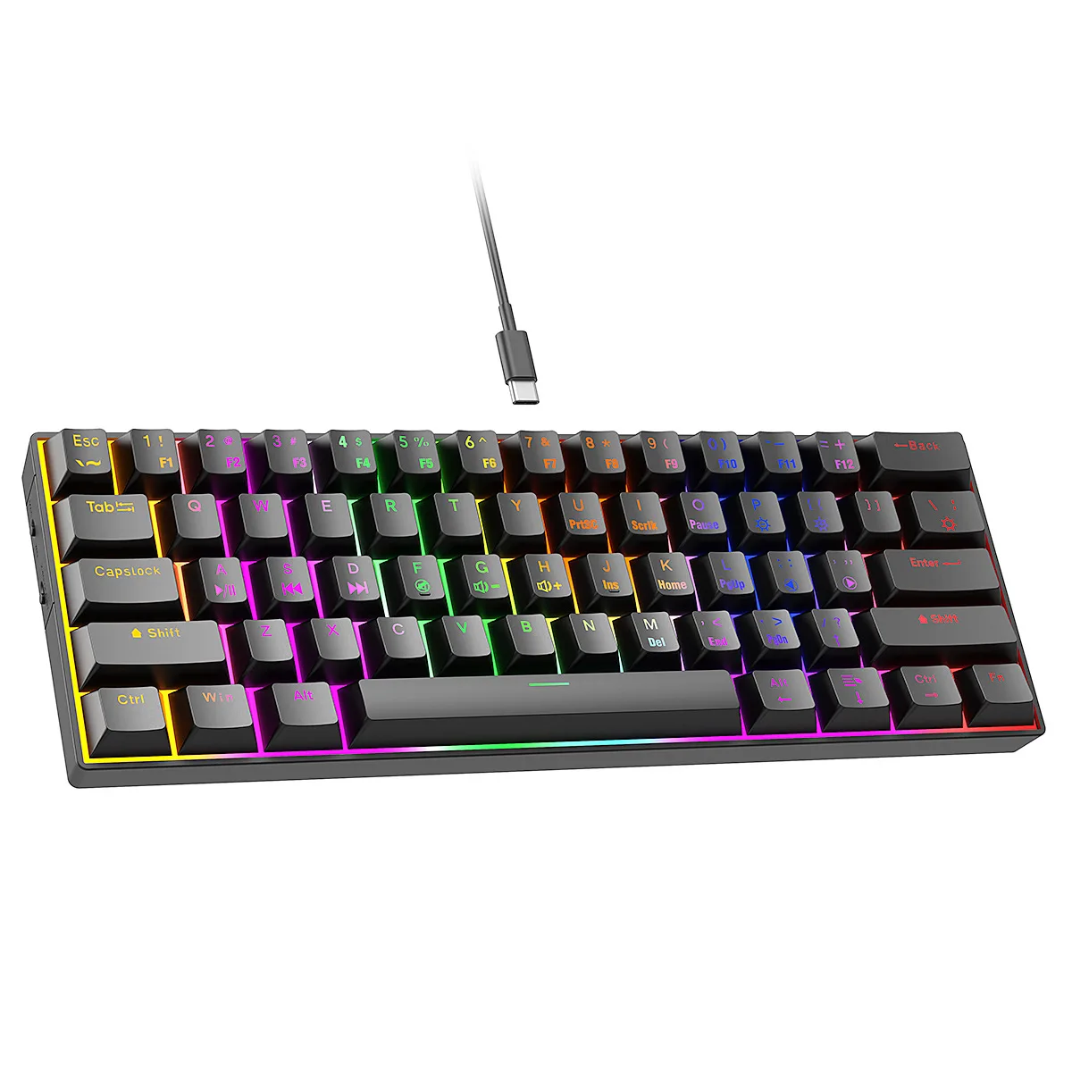 Cx23-Mini-Wired-and-Wireless-Mechanical-Keyboard-Real-RGB-Backlit ...
