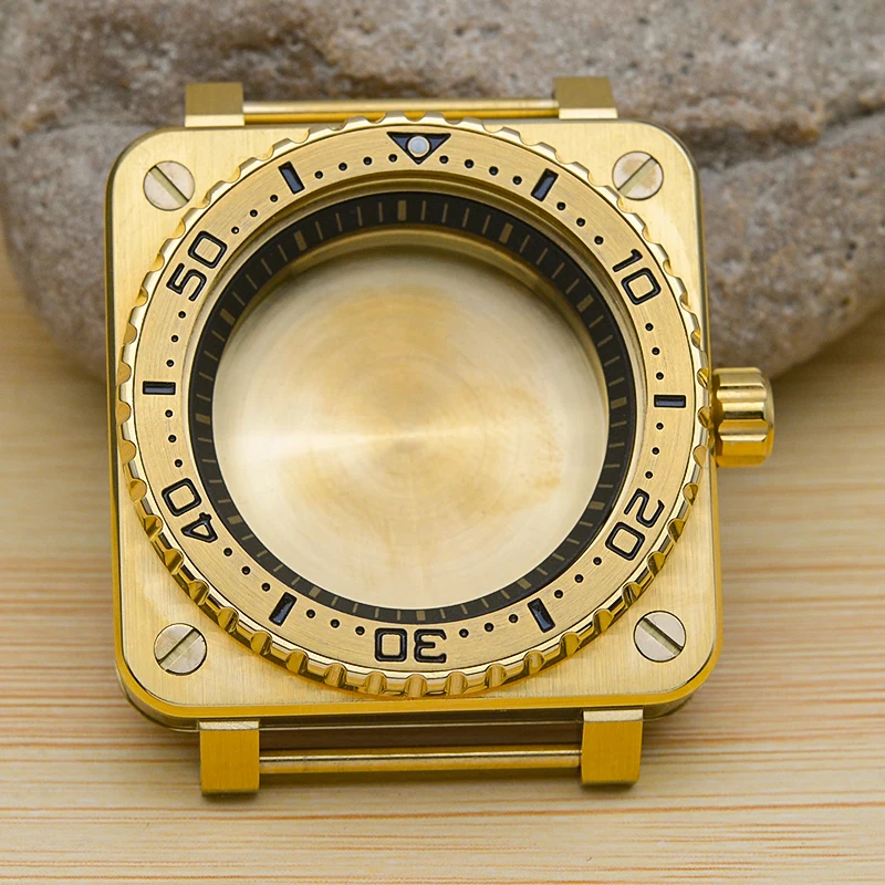 Mod Golden New Square Watch 38mm Fashion Bezel Insert Case Fits Seiko ...