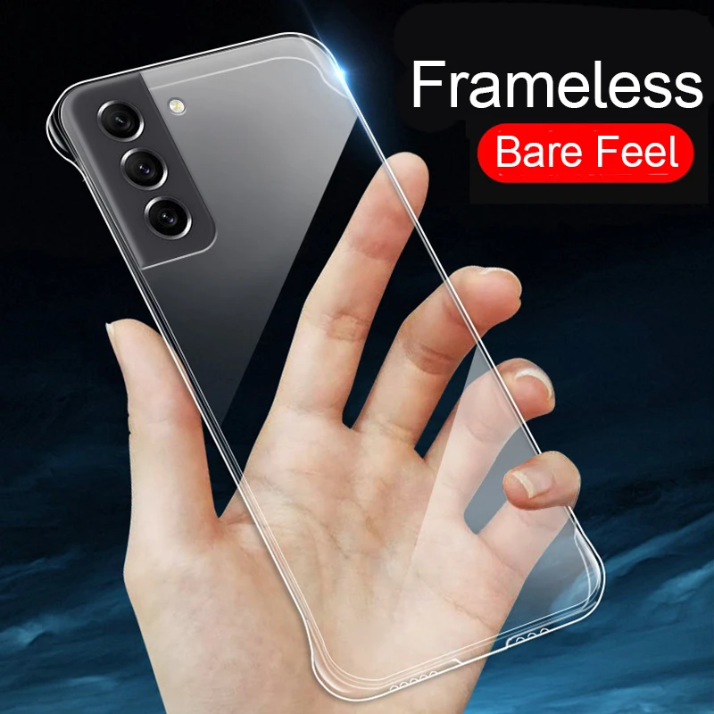 Luxury Transparent Frameless Slim Case For Samsung Galaxy S23 S22 S21 S20 FE S10 S9 Note 20 10 ...