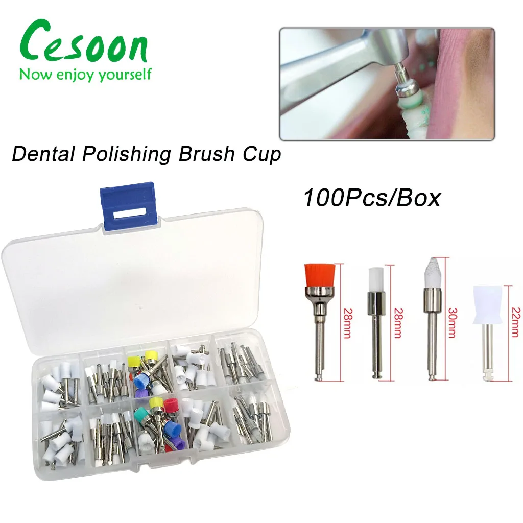 Cesoon-100Pcs-Box-Dental-Polishing-Brush-Polisher-Cup-Kit-For-Low-Speed ...