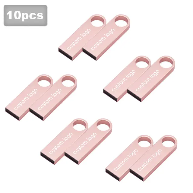 10pcs/lot Pendrive 128Gb Memory Stick 32Gb 4Gb Metal Usb Flash Drive ...
