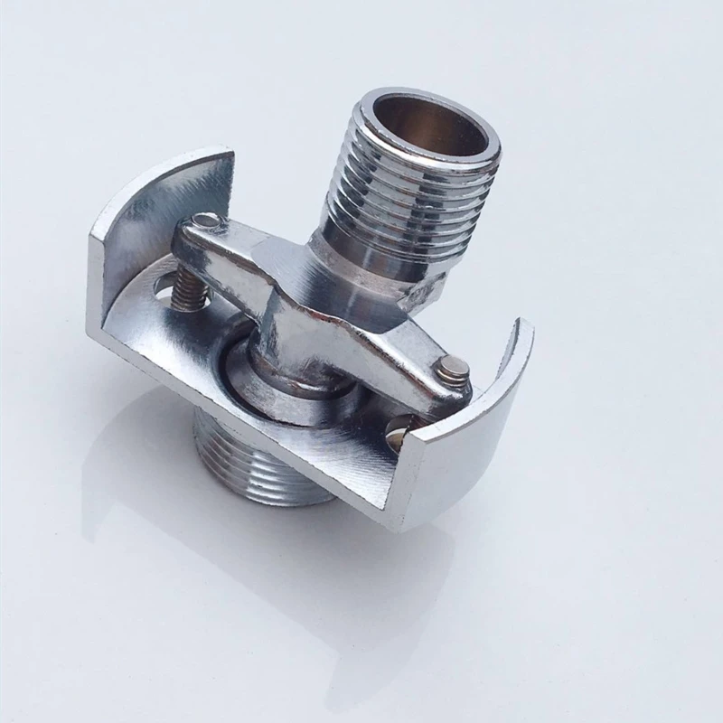 Adjustable Copper Shower Head Angled Curved Foot Eccentric Screw ...