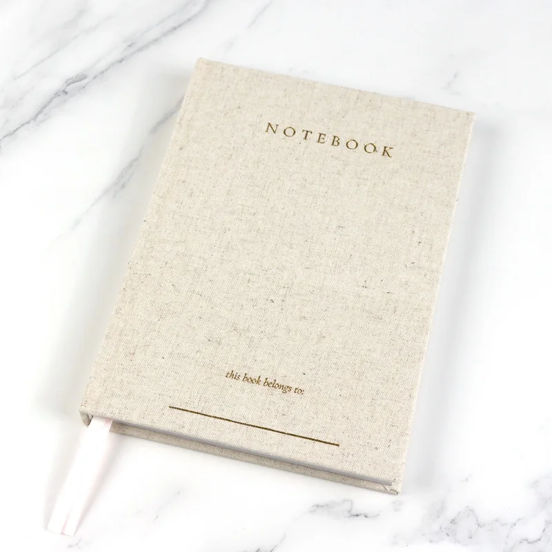 custom-Custom-Hardcover-Fabric-Linen-A5-Daily-Journal-Cloth-Line-Cover ...