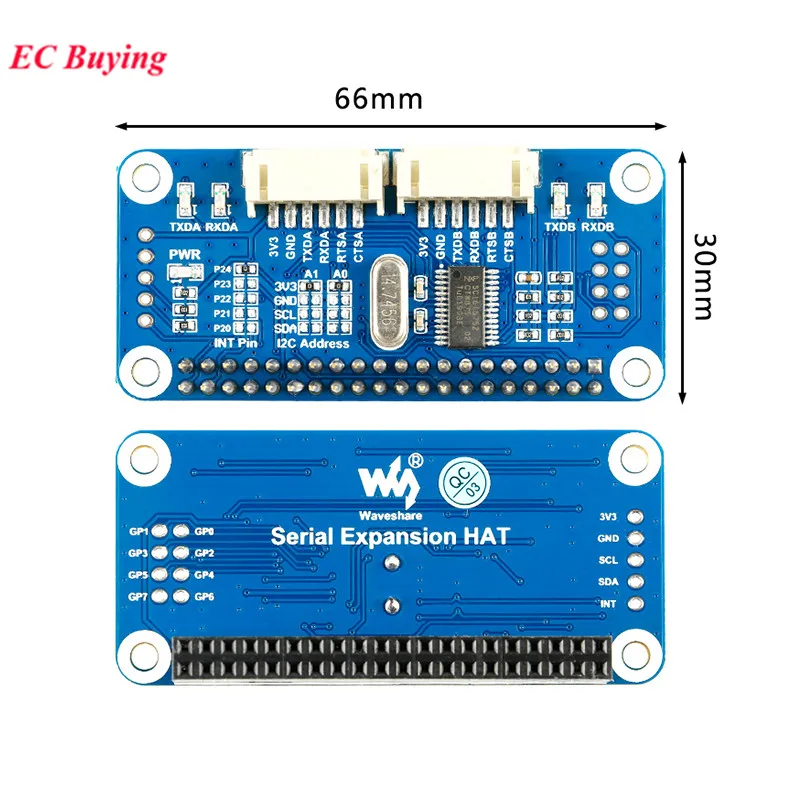 Módulo de puerto serie UART de 2 canales para Raspberry Pi 4B/3B +/Zero ...
