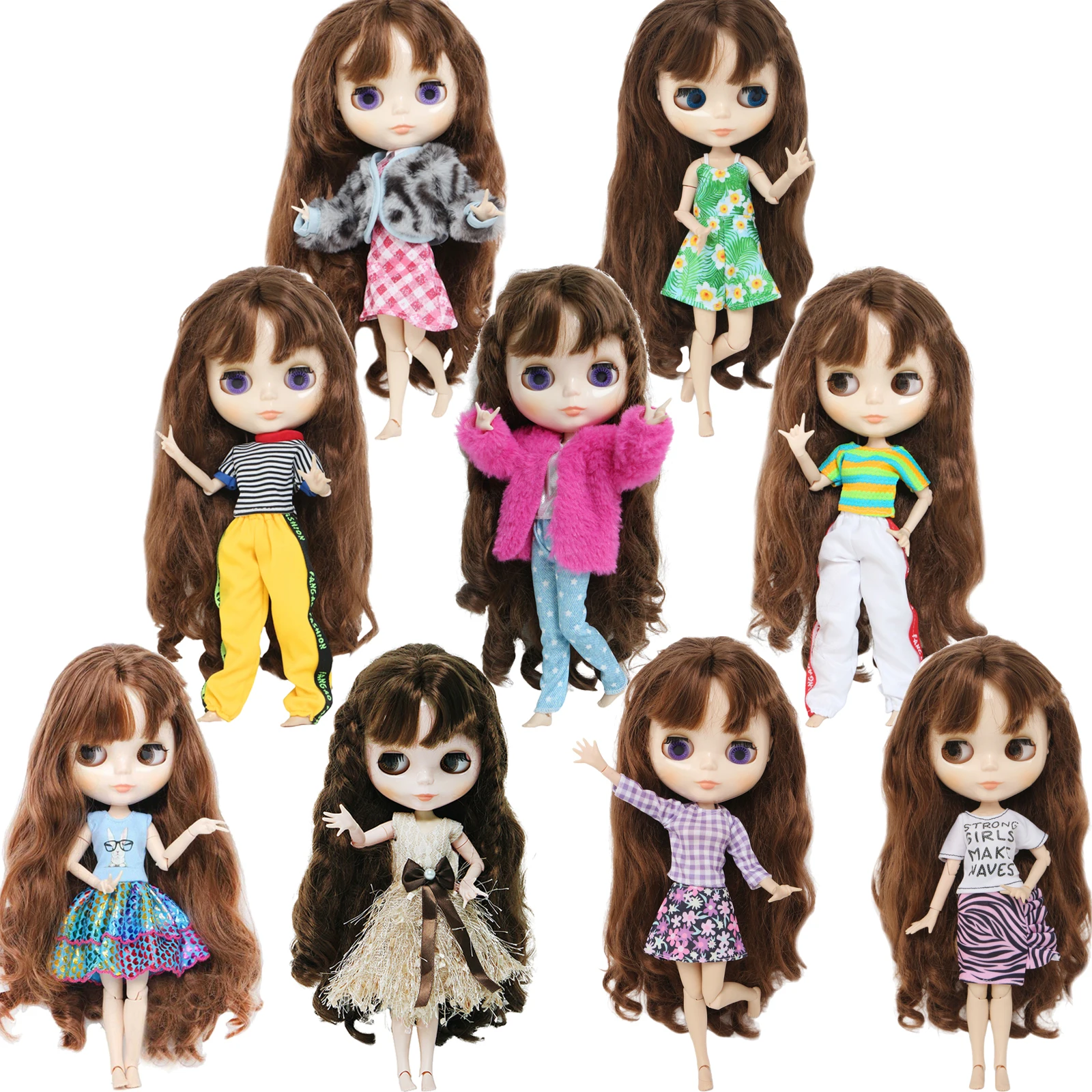 Doll-Accessories-1-Set-Mini-Cute-Outfit-Casual-Wear-Tops-Vest-Trousers ...