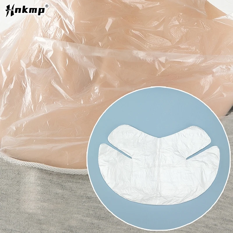 100Pcs Masks Wrap Face Plastic Film Full Face Cleanser Mask Neck ...