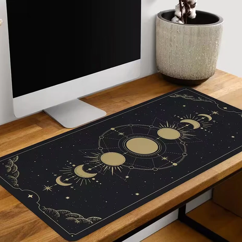 Mouse Pad Fases da Lua Mousepad Gaming Desk Mat Xxl Ciclo Da Lua Ouro ...