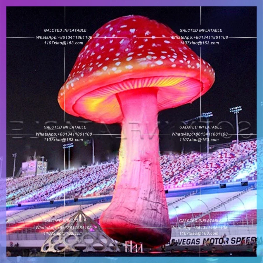 Model with Led Lights Event Decorations Giant Inflatable Mushroom ...