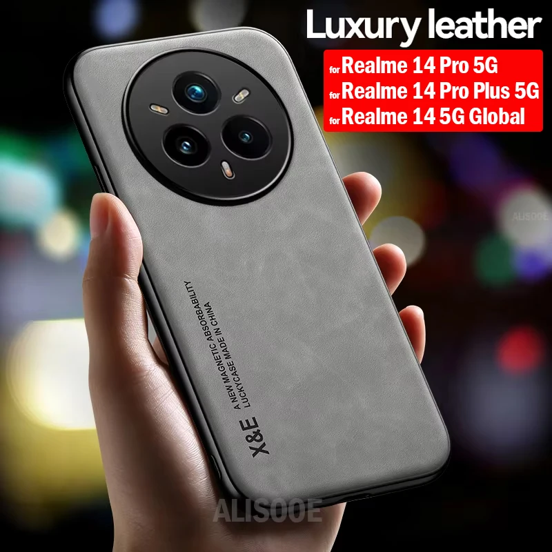 Fashion Leather Funda for Realme 14 Pro Plus 5G Case Ultra Thin Car ...