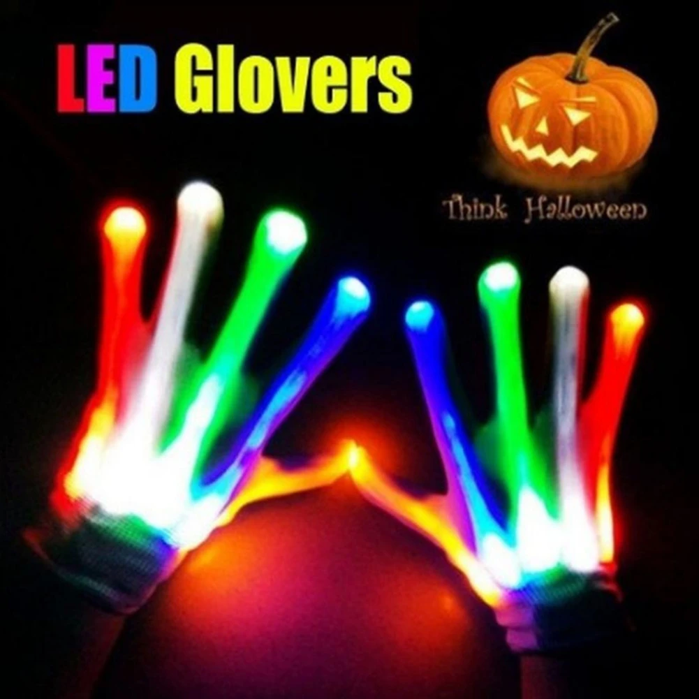 1-PC-LED-Gloves-7-Color-Changing-LED-Finger-Gloves-Finger-Light-18cm ...