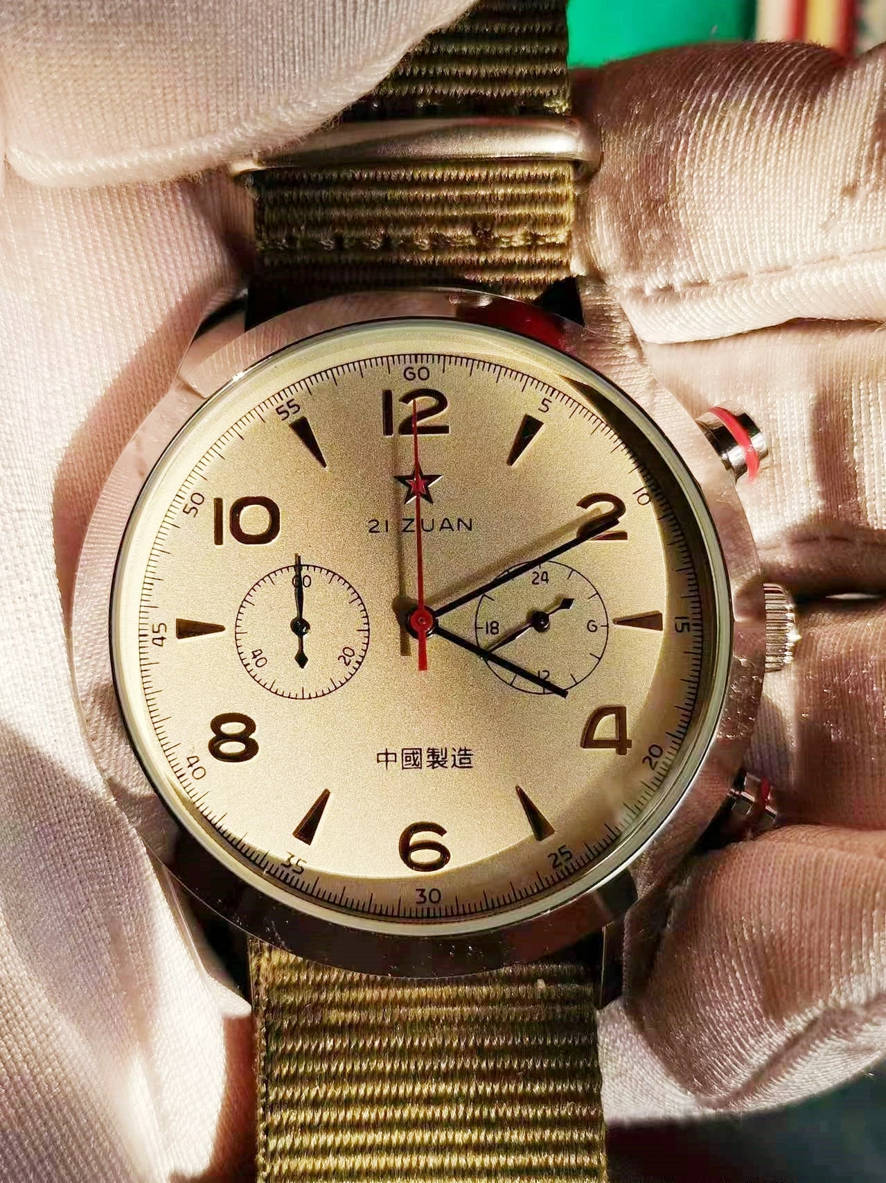 1963-Pilot-Watch-Military-Tough-Guy-Writwatch-42mm-Dial-5-Pin-Timing ...