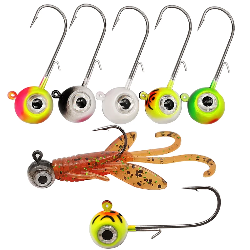 Big Eyes Jig Head Fishing Hooks With Mustad Hook 1.8g 3.5g 5g 7g 10g ...