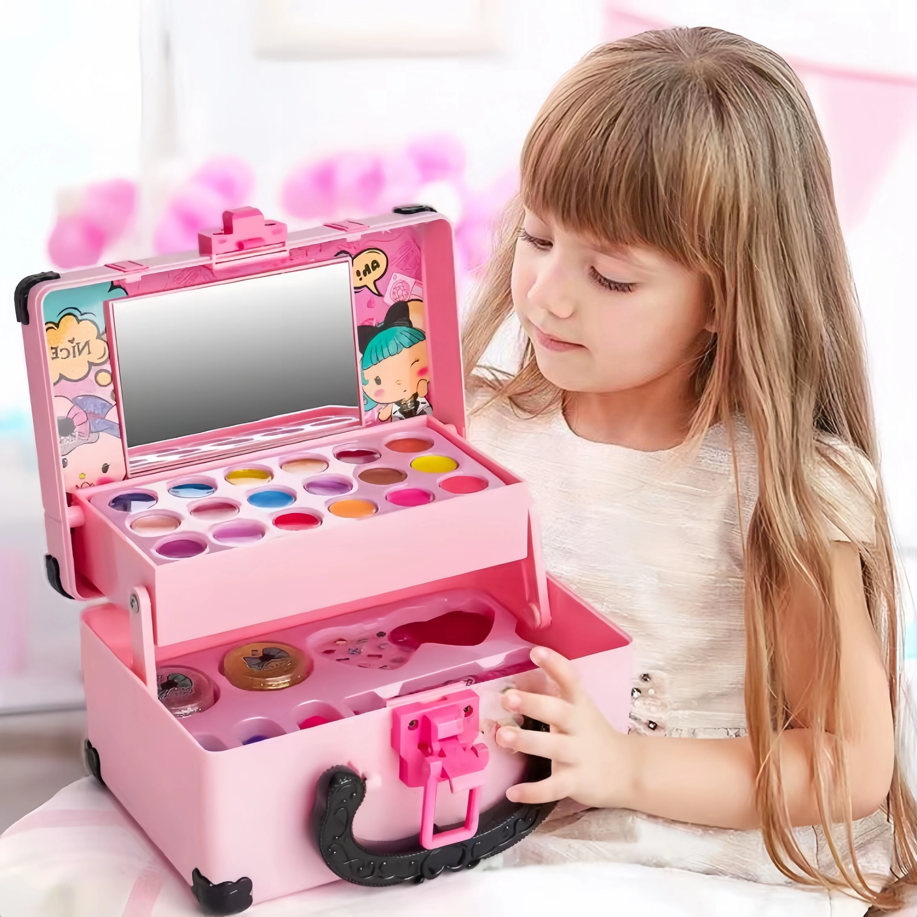 Washable Mini Makeup Toy Set For Girls Children S Performance Handbag Princess Role Play Toy Portable Design Princess Cosmetic AliExpress