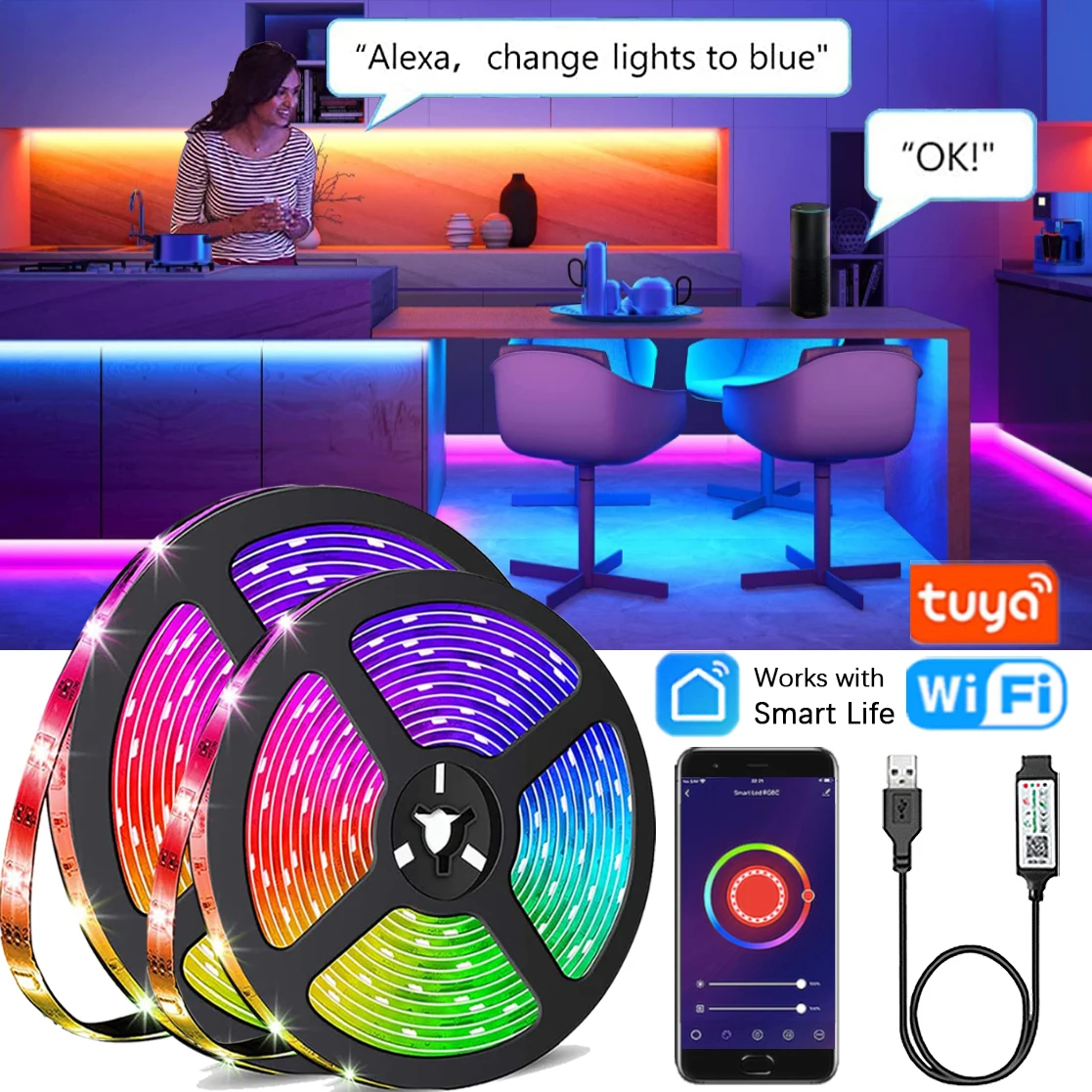 Tuya-WiFi-LED-Strip-Light-Smart-Life-Flexible-Light-USB-RGB5050-Desktop ...